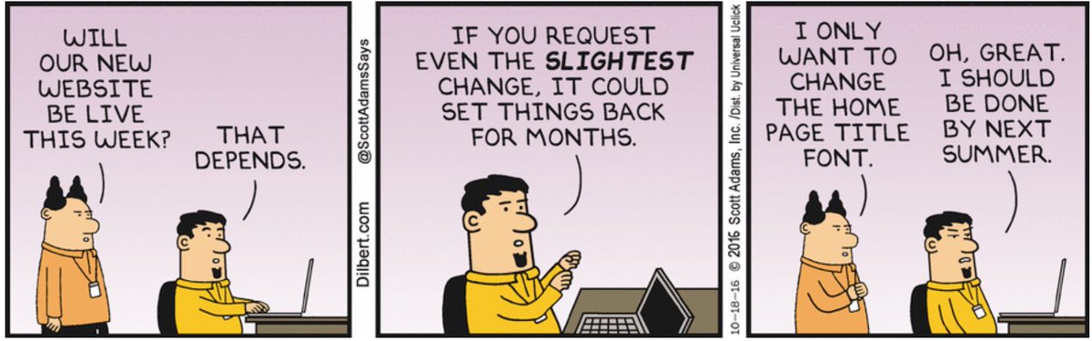 Website change — Dilbert today — | Robert Went | Scoopnest
