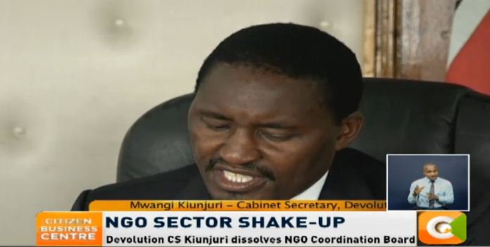 Devolution CS Kiunjuri dissolves NGO Coordination Board CitizenBusiness ...