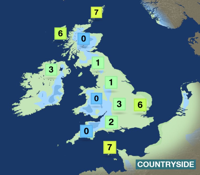 Brrr! A cold night lies ahead with frost in the countryside ...