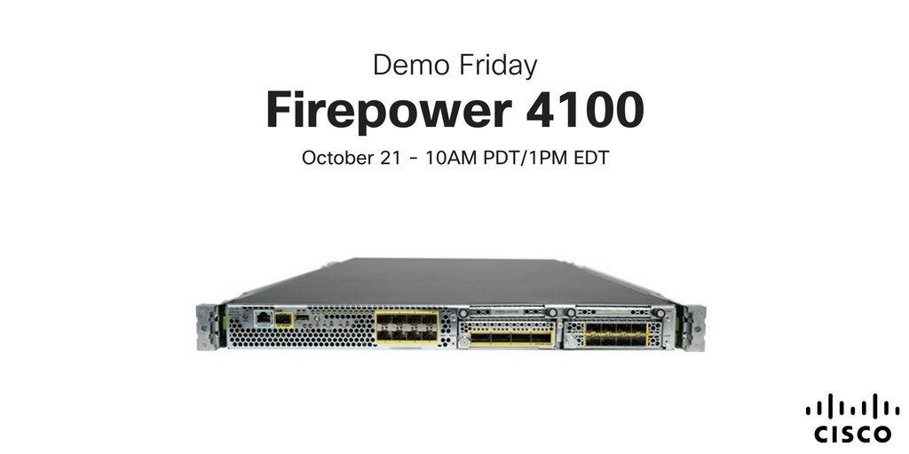Cisco Secure on Twitter: "The Cisco Firepower 4100 Series is the industry’s first fully ...