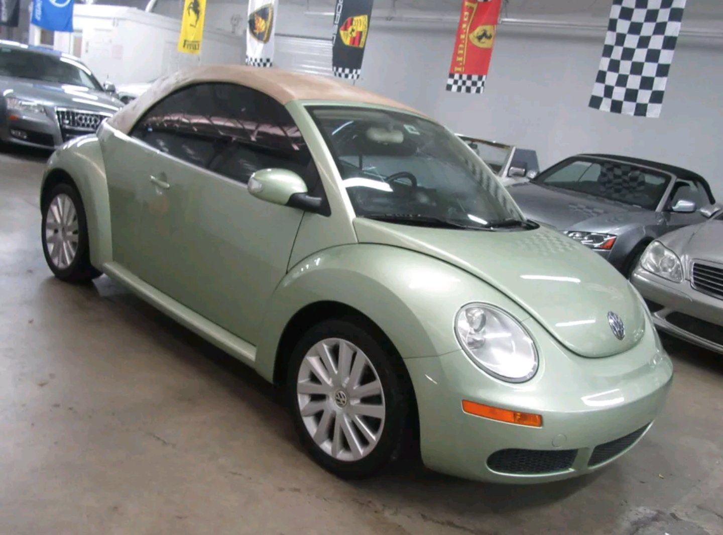 Lime Green Beetle Convertible