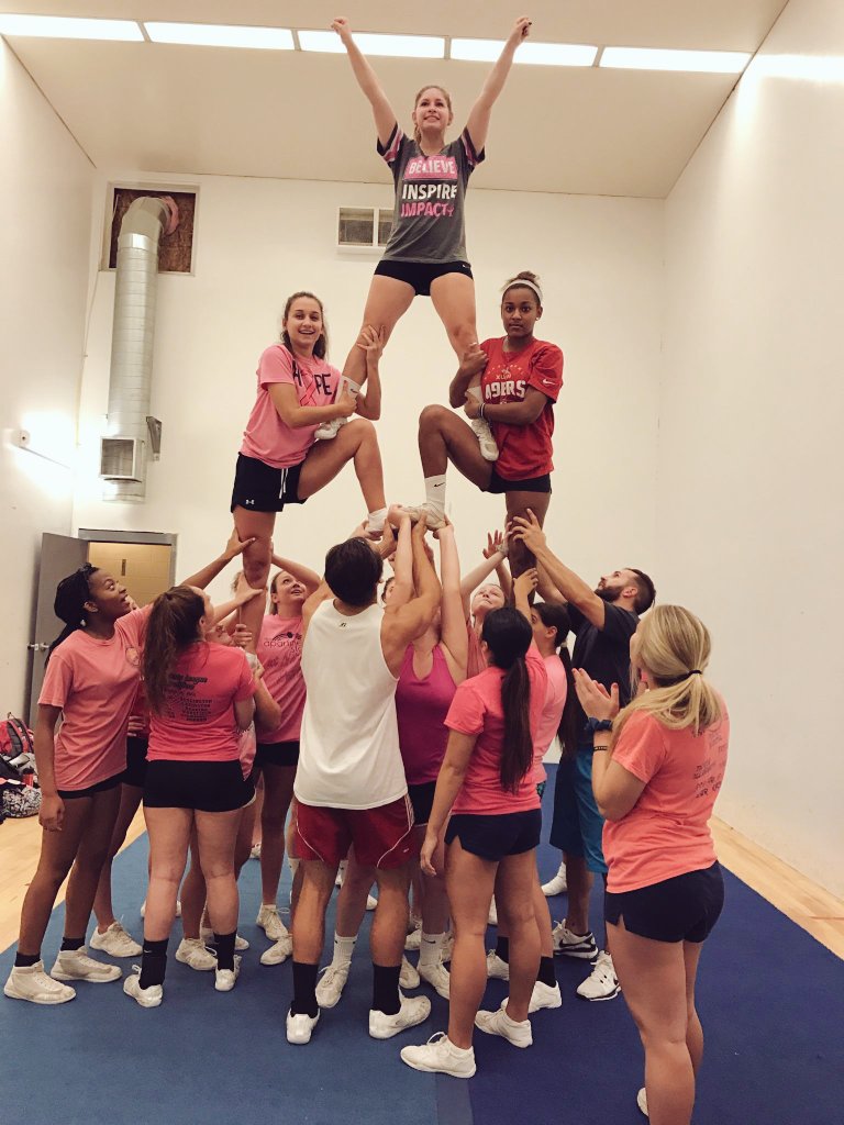 High School Cheer Pyramids