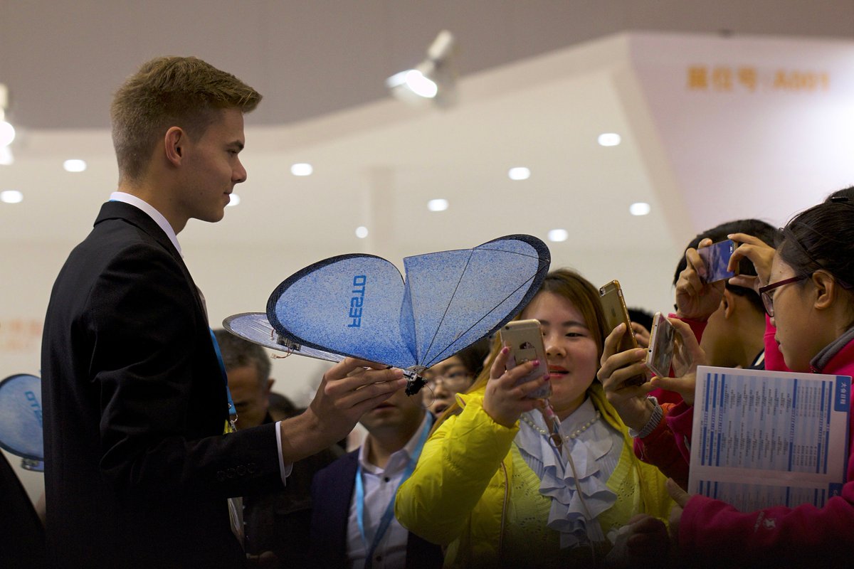 Robotic butterfly created by German robotics company Festo draws crowds ...