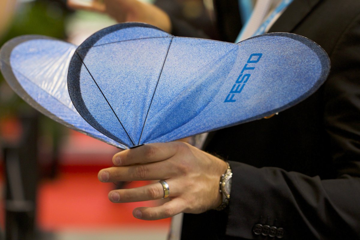 German: Robotic butterfly created by German robotics company Festo ...