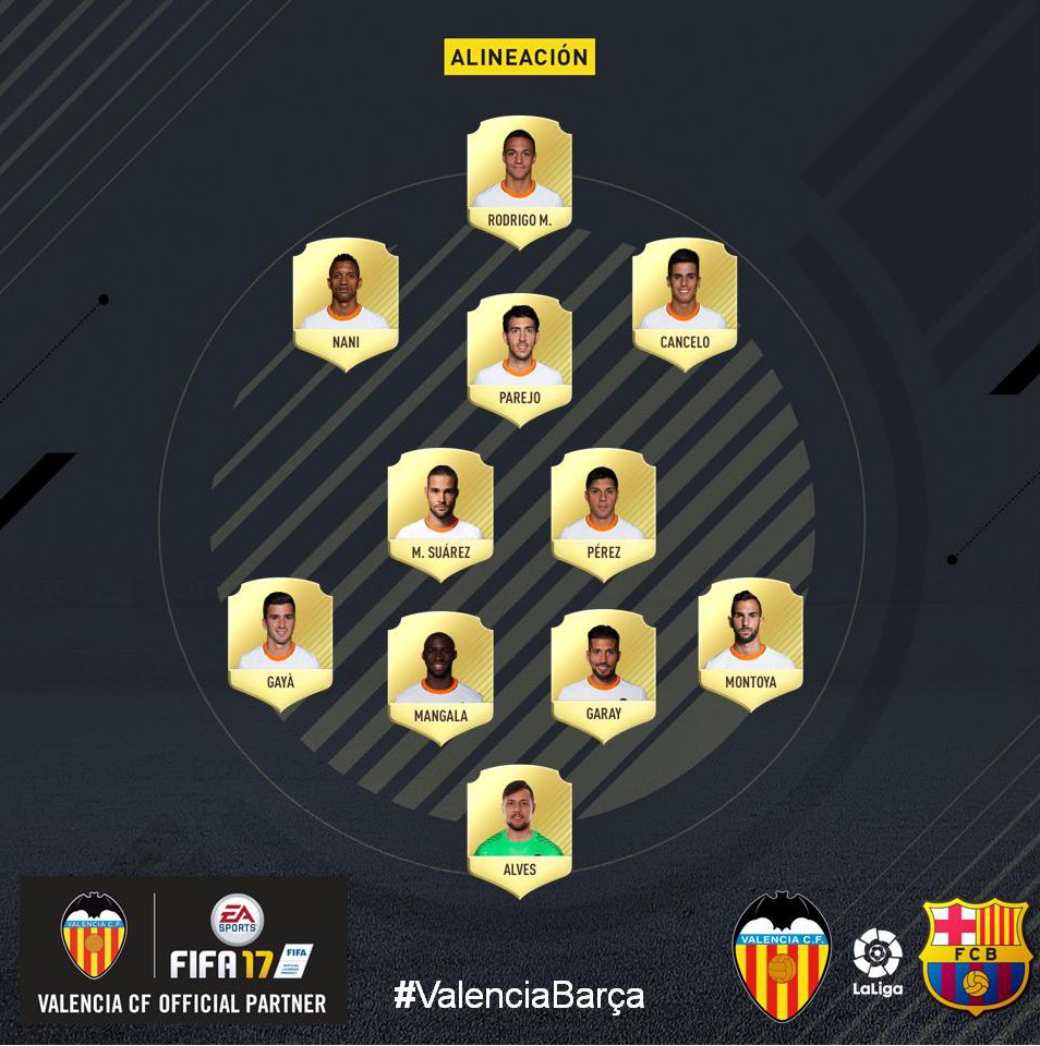 Valencia - Barcelona, official formations - Telegraph - Telegraph