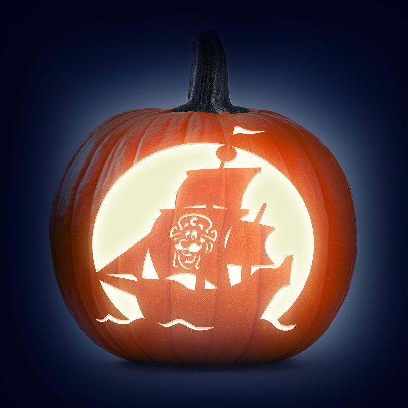 Pirate Ship Template Pumpkin