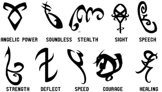 Angelic Rune Tattoos