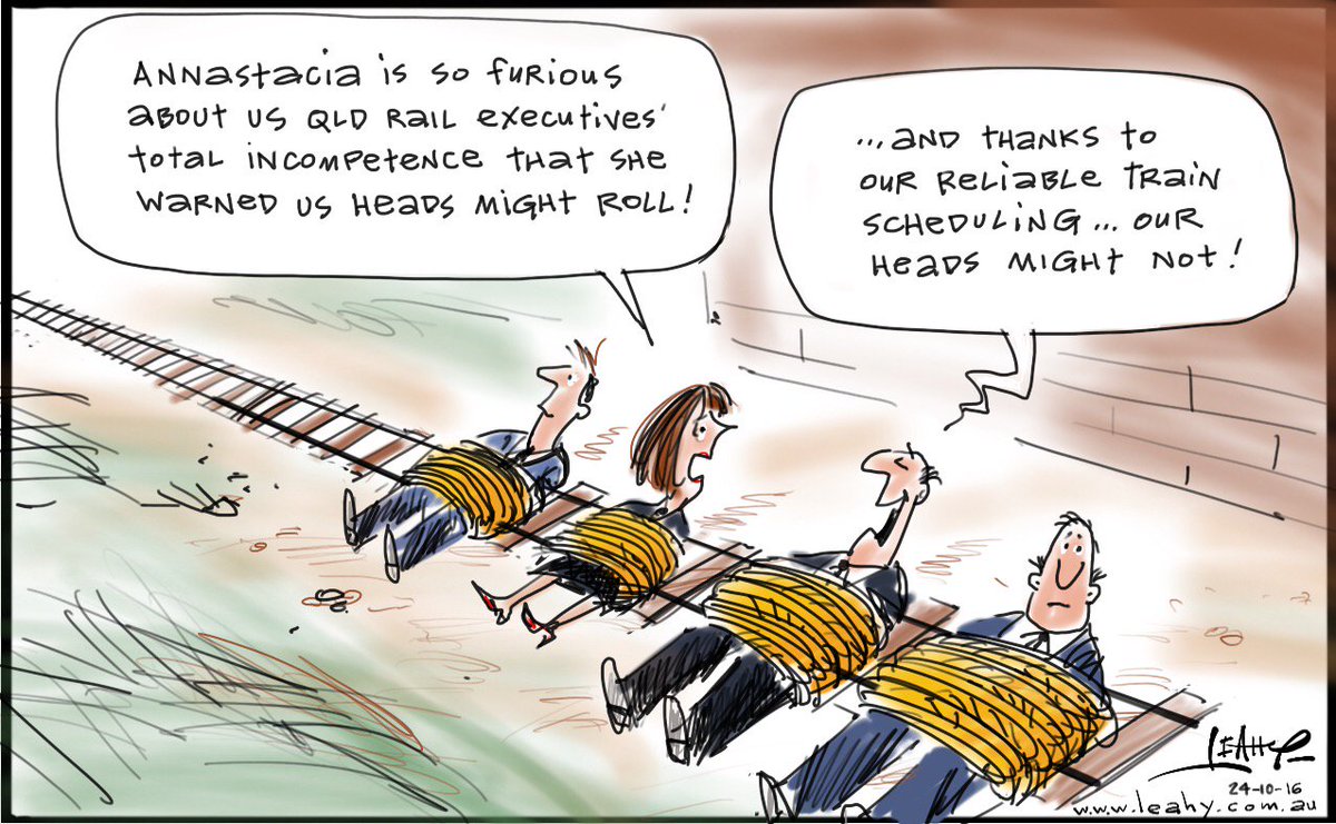 Heads could roll over train debacle leahycartoons qldpol | The Courier ...