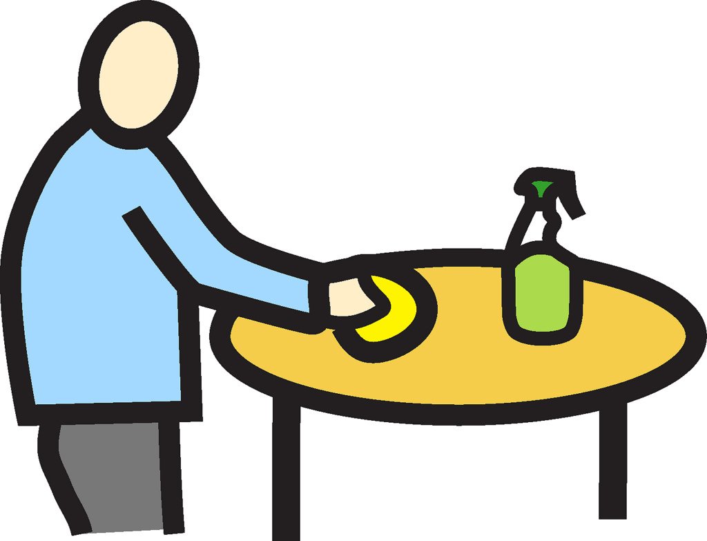 Clear The Table Clip Art