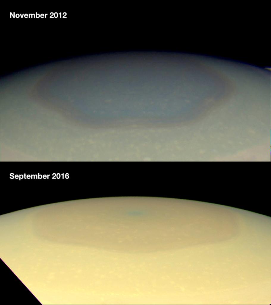 Saturn has changed--color, that is. The change is thought to be an ...