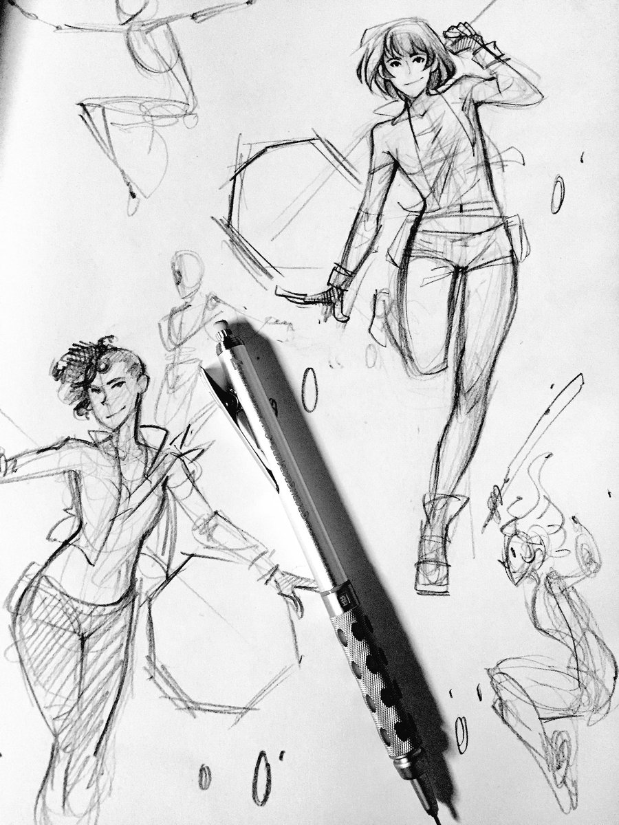 「Messing with pose ideas for my @playstreamline drawing :) I'」Elentori ...