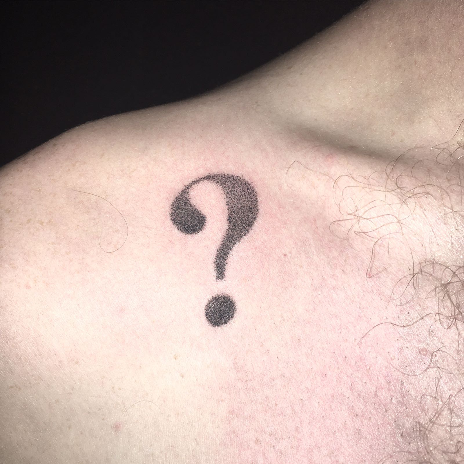 Question Mark Tattoo On Hand
