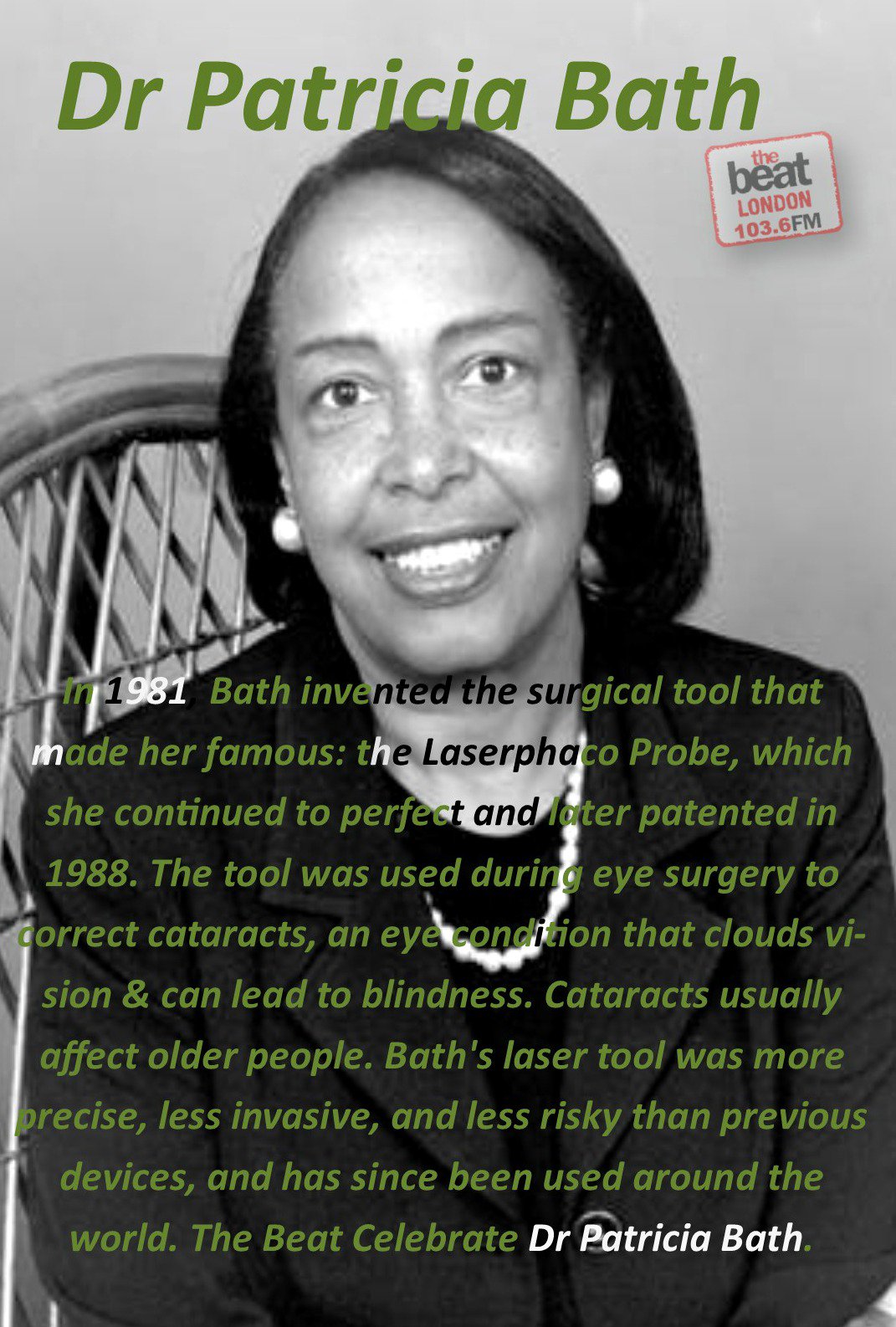 Dr. Patricia Bath / Twitter