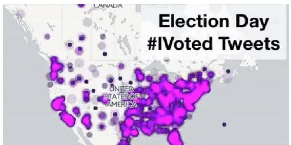Twitter charts US election night via Ivoted tweet heat map | The Drum ...