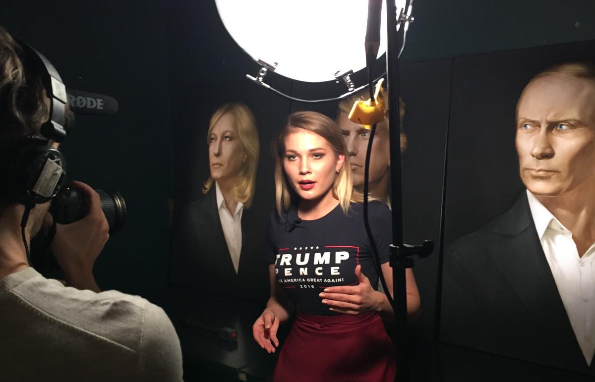 Today an ultra-patriotic Donald Trump fan club in Moscow watched the ...