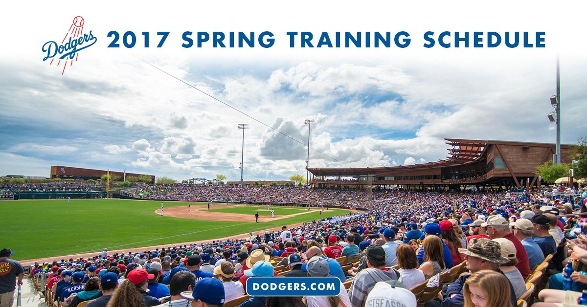 Time to start planning. The #Dodgers' 2017 Spring Training schedule ...