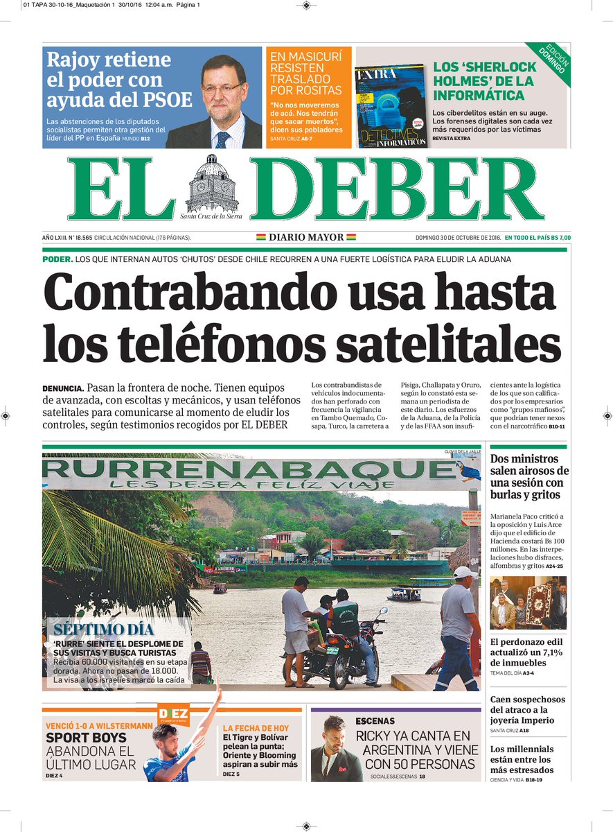 ¡Buenos días! Le presentamos las portadas de la edición impresa del ...