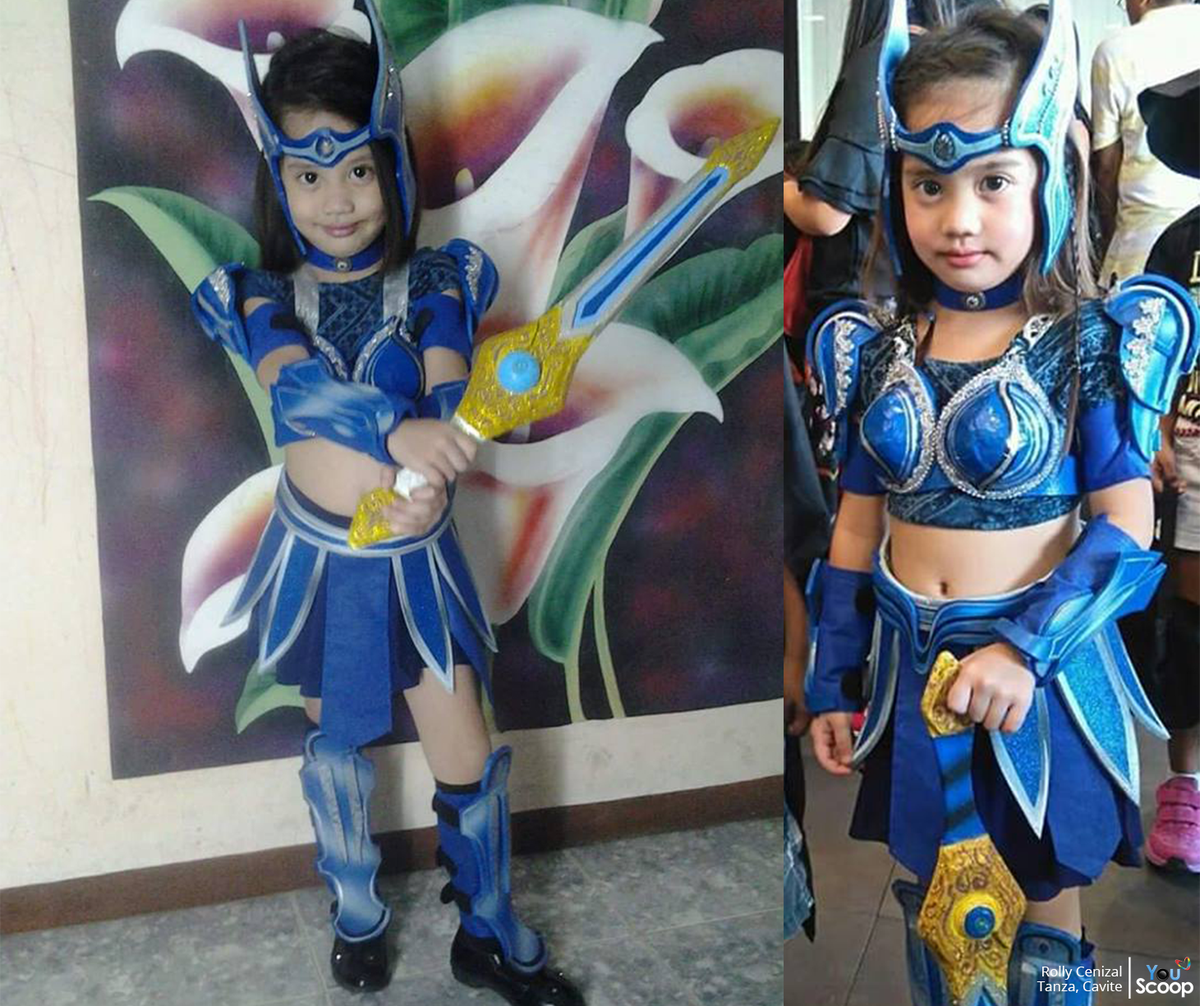 Pinaghirapan ni youscooper rolly ang halloween costume ng kanyang anak ...