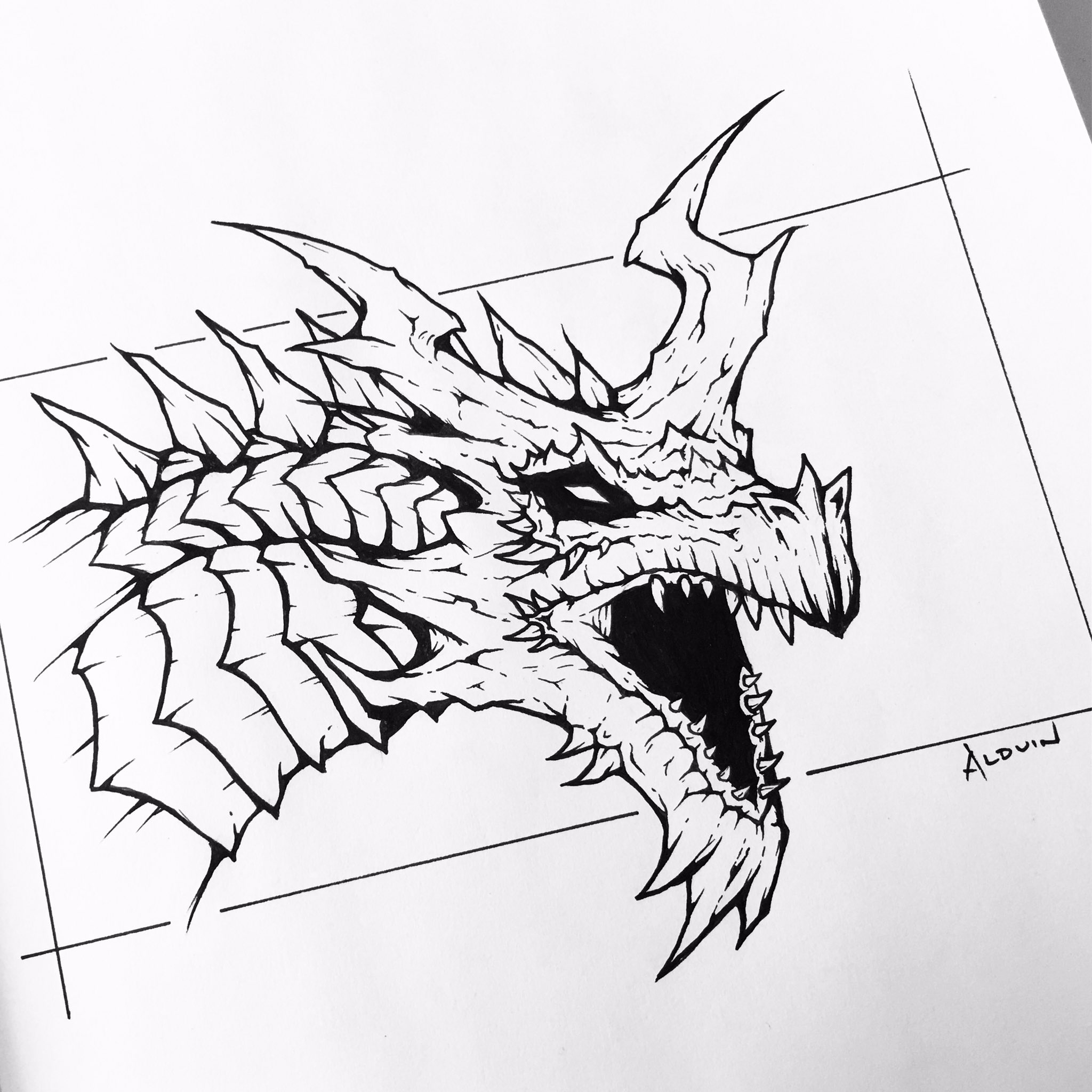 Alduin Skyrim Drawing