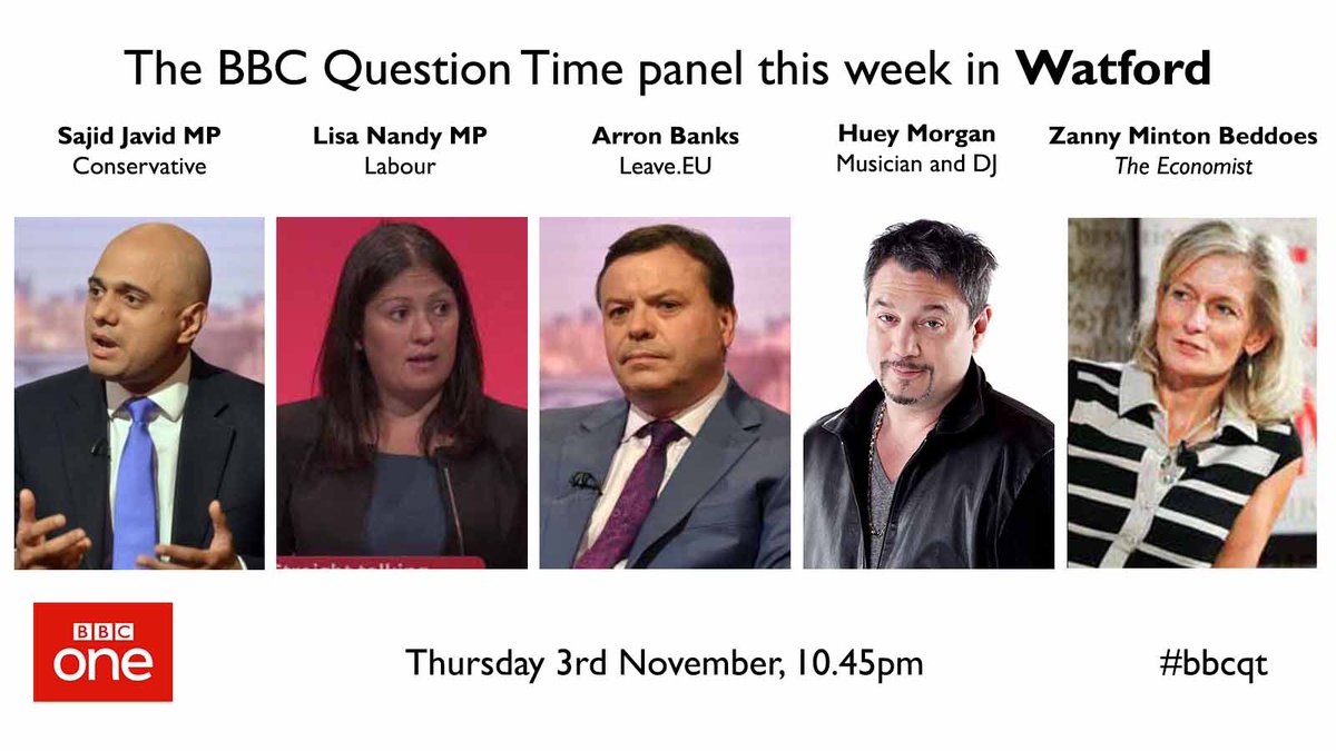 Tomorrow's BBC Question Time Panel. : r/ukpolitics