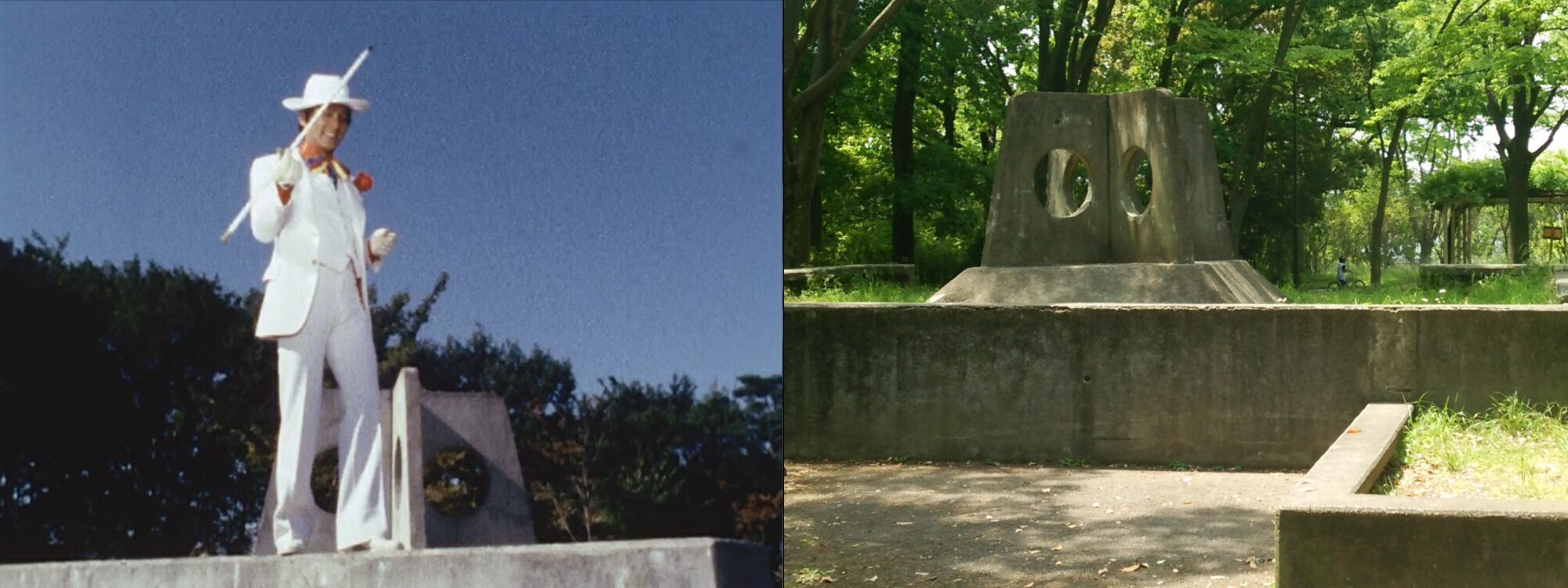 Ex On Twitter スーパー戦隊ロケ地巡り ジャッカー電撃隊 神奈川県川崎市麻生区王禅寺西3丁目・王禅寺公園 29話より。番組後半は番場壮吉と鉄の爪の変装対決が増えていき