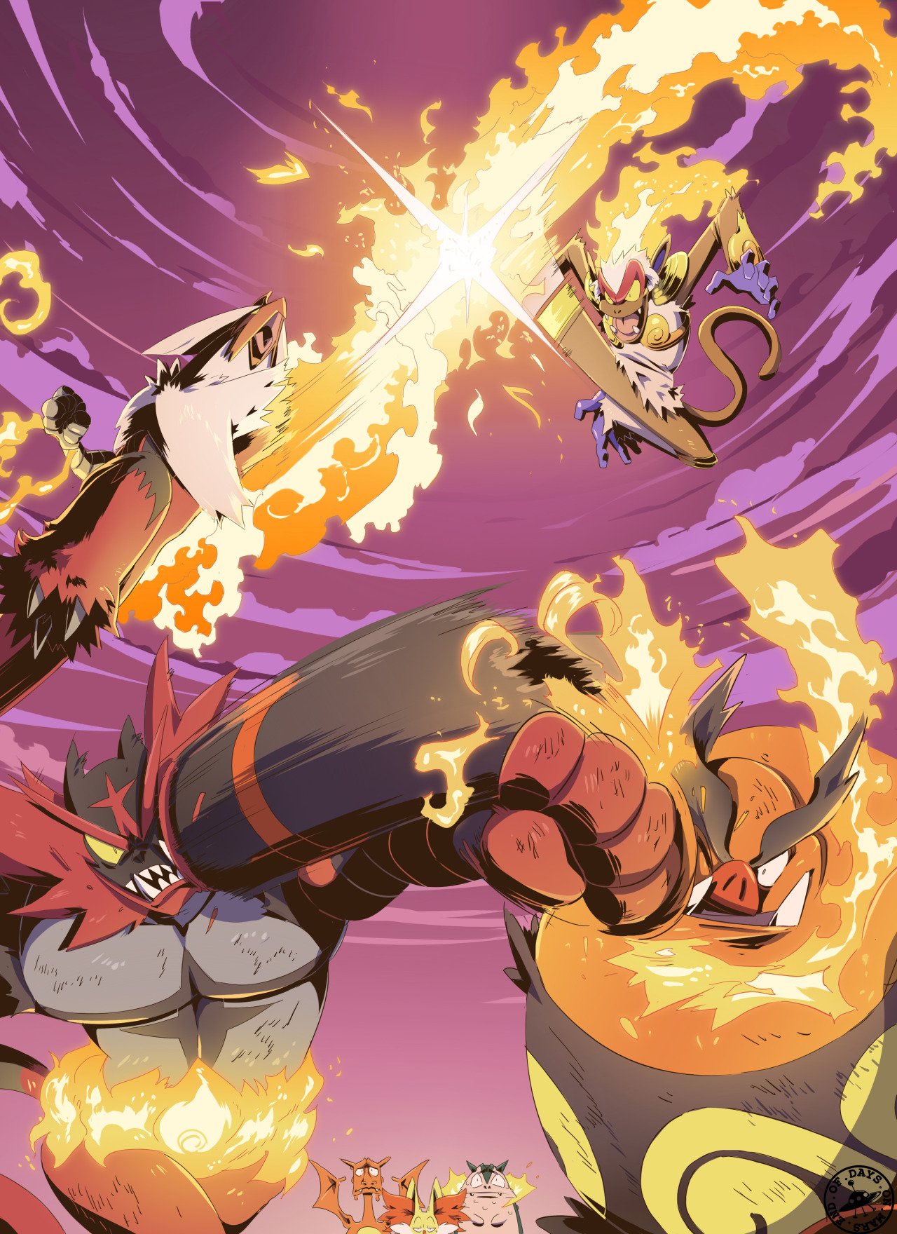 Charizard Vs Typhlosion Vs Blaziken Vs Infernape Vs Emboar