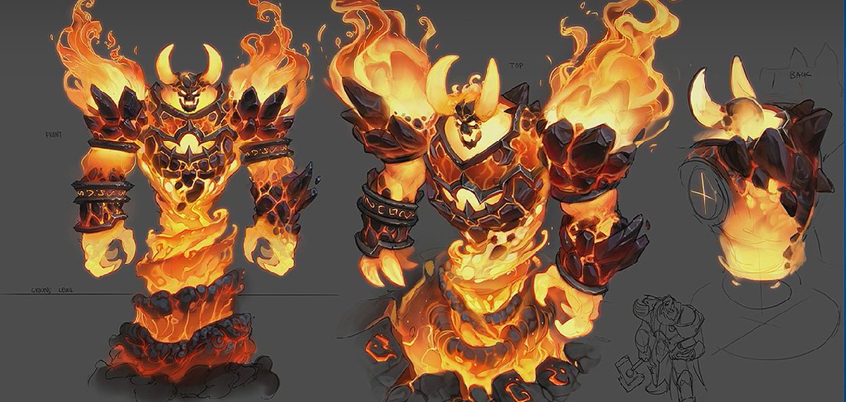 Ragnaros concept art vs final model : r/heroesofthestorm