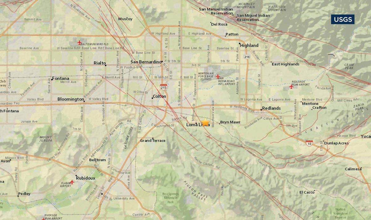 EARTHQUAKE Quake w/ preliminary magnitude 2.9 struck Loma Linda area at ...