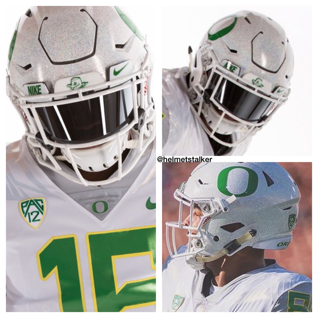 Oregon Ducks White Helmet