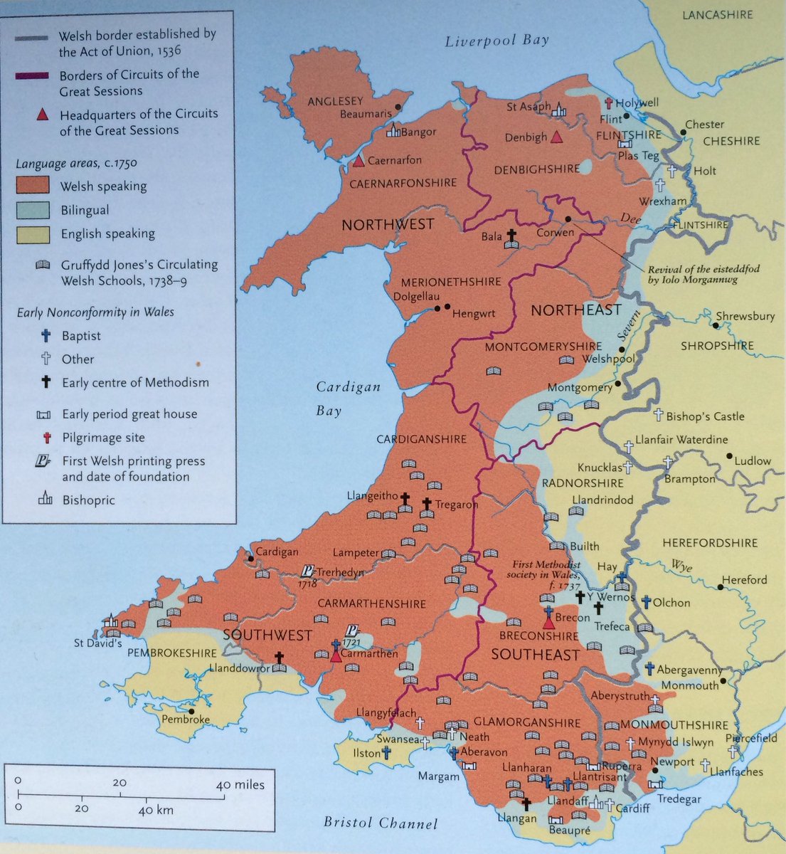 Welsh Language Map