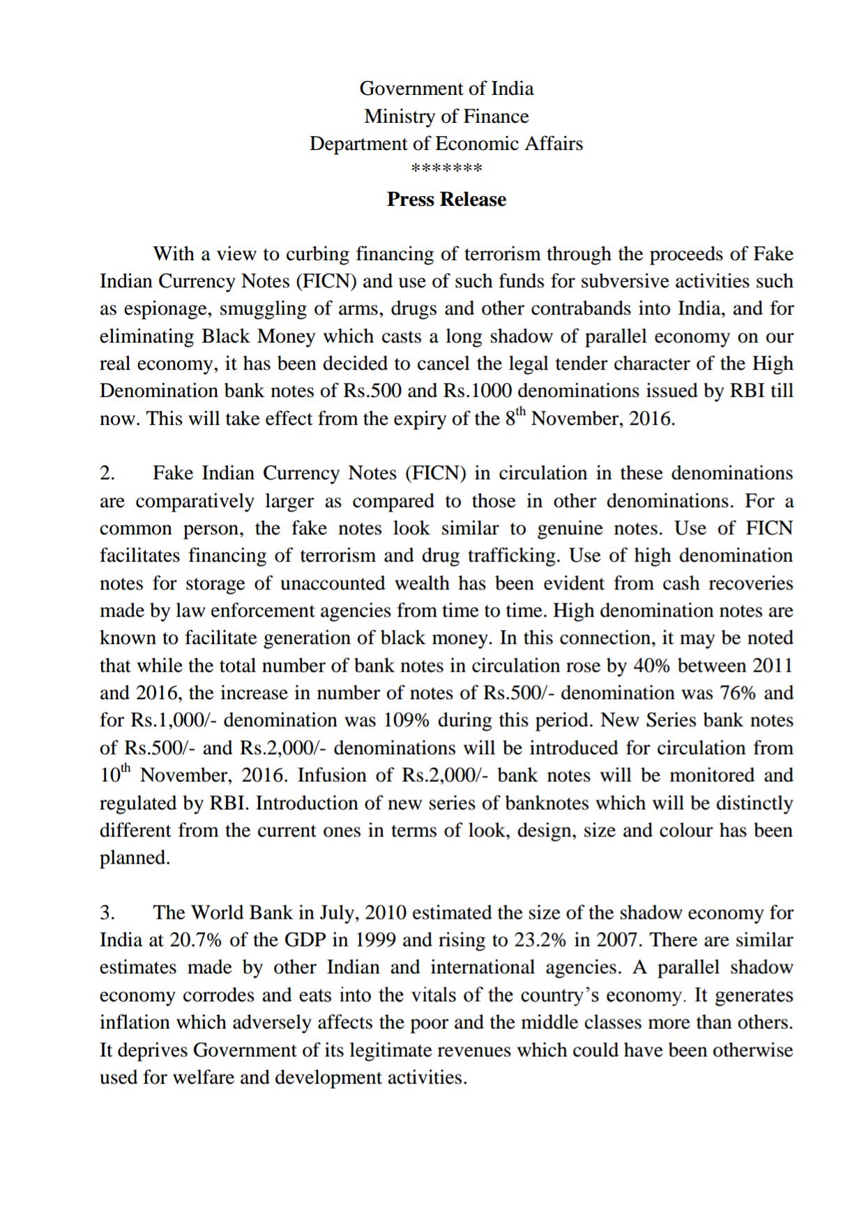 Pib India On Twitter Heres The Fine Detail Detailed Press Release