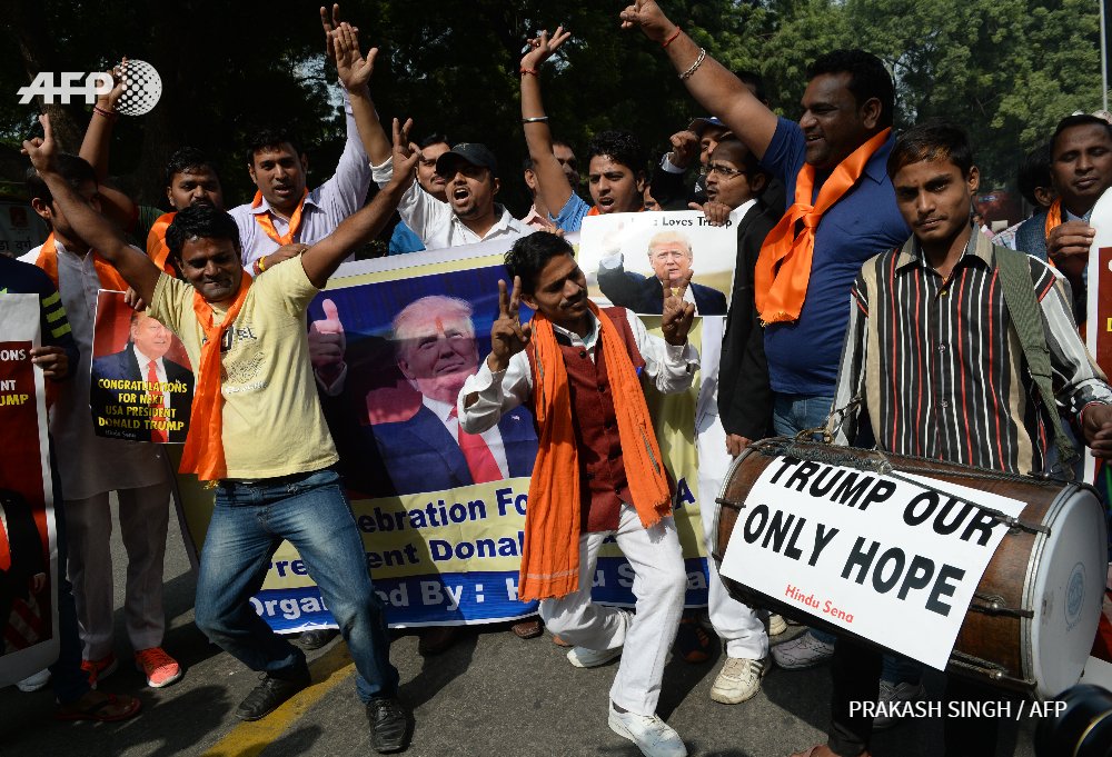 Trump's unlikely Indian fan club celebrates victory USElection2016 ...