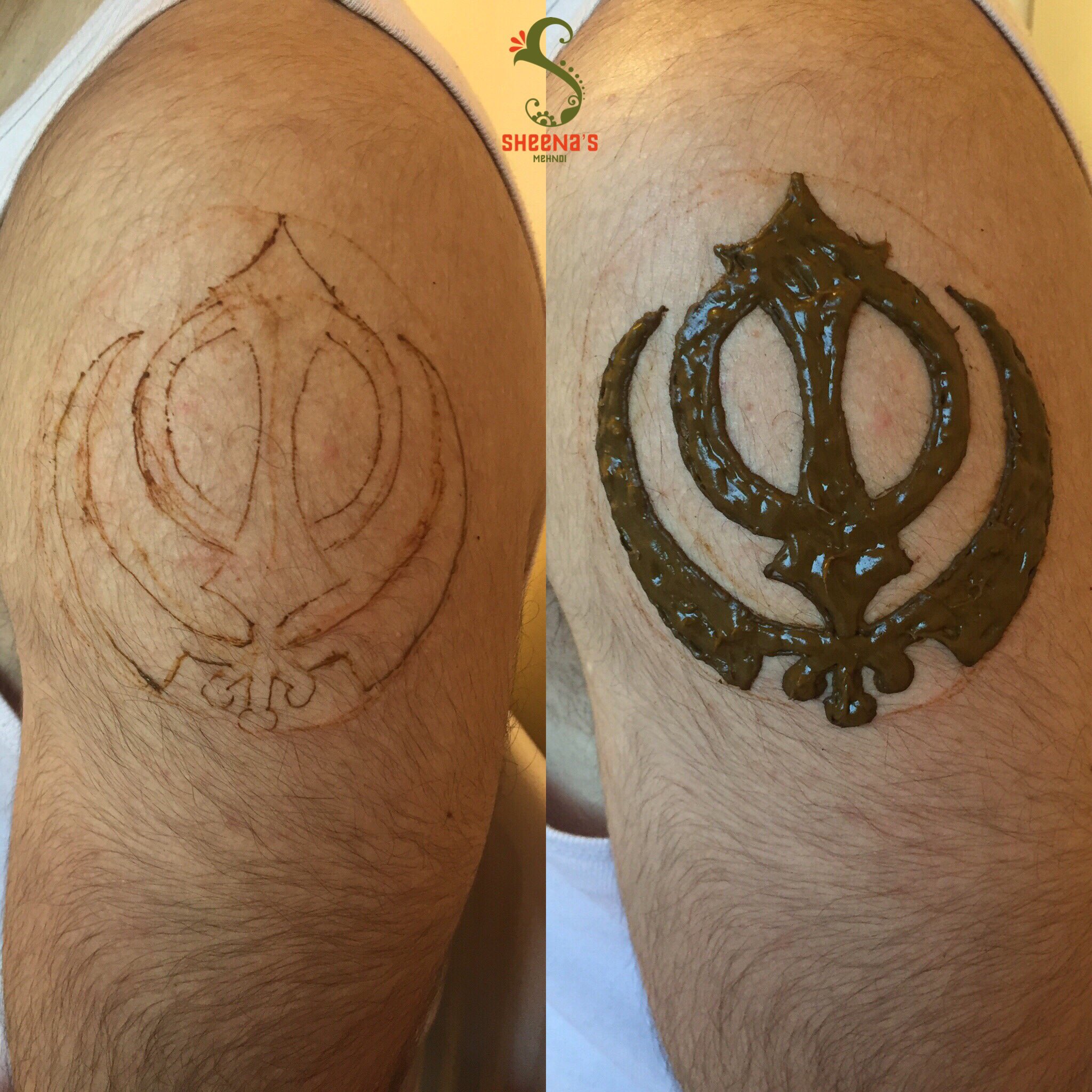 Khanda Tattoo Designs On Neck