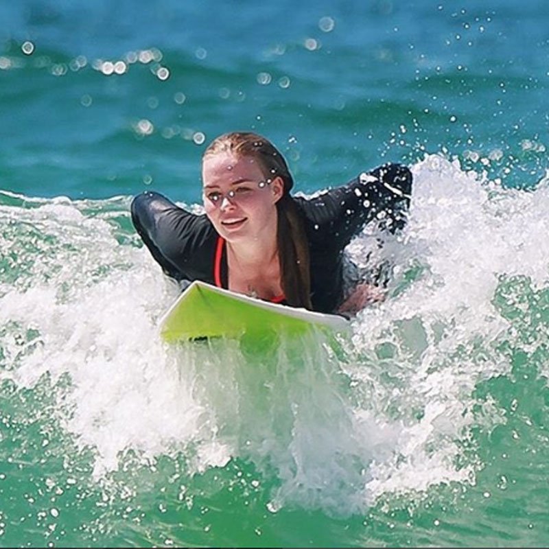 Love this shot of Neighbours star Lilly Van der Meer getting her surf ...