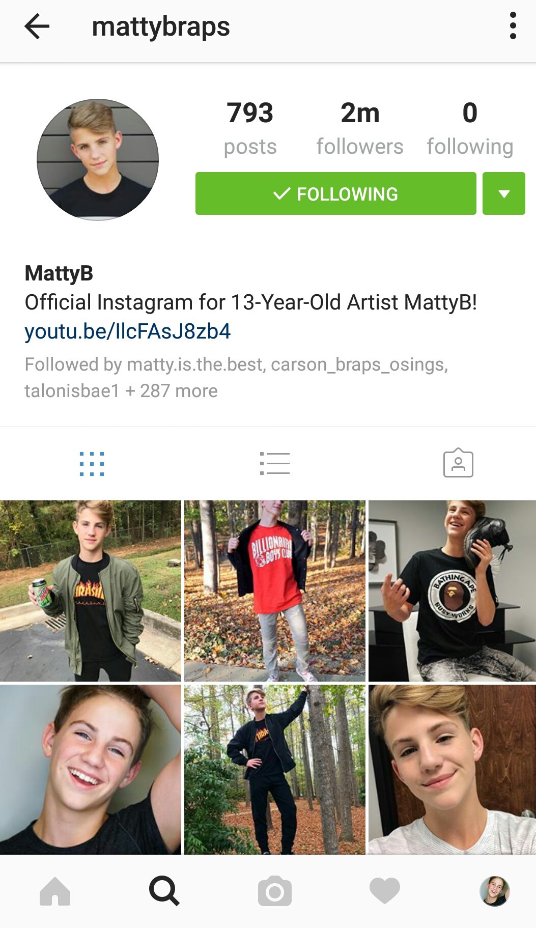 Mattyb Instagram