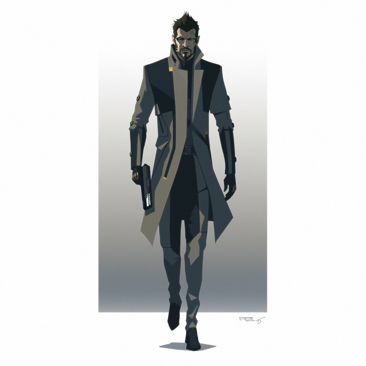 Deus Ex Concept Art Jensen
