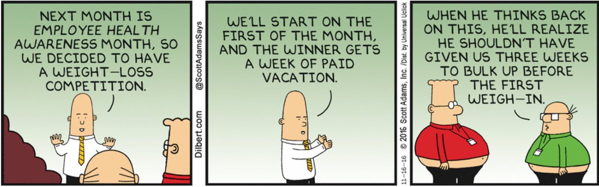 Employee health awareness — Dilbert today — | Robert Went | Scoopnest