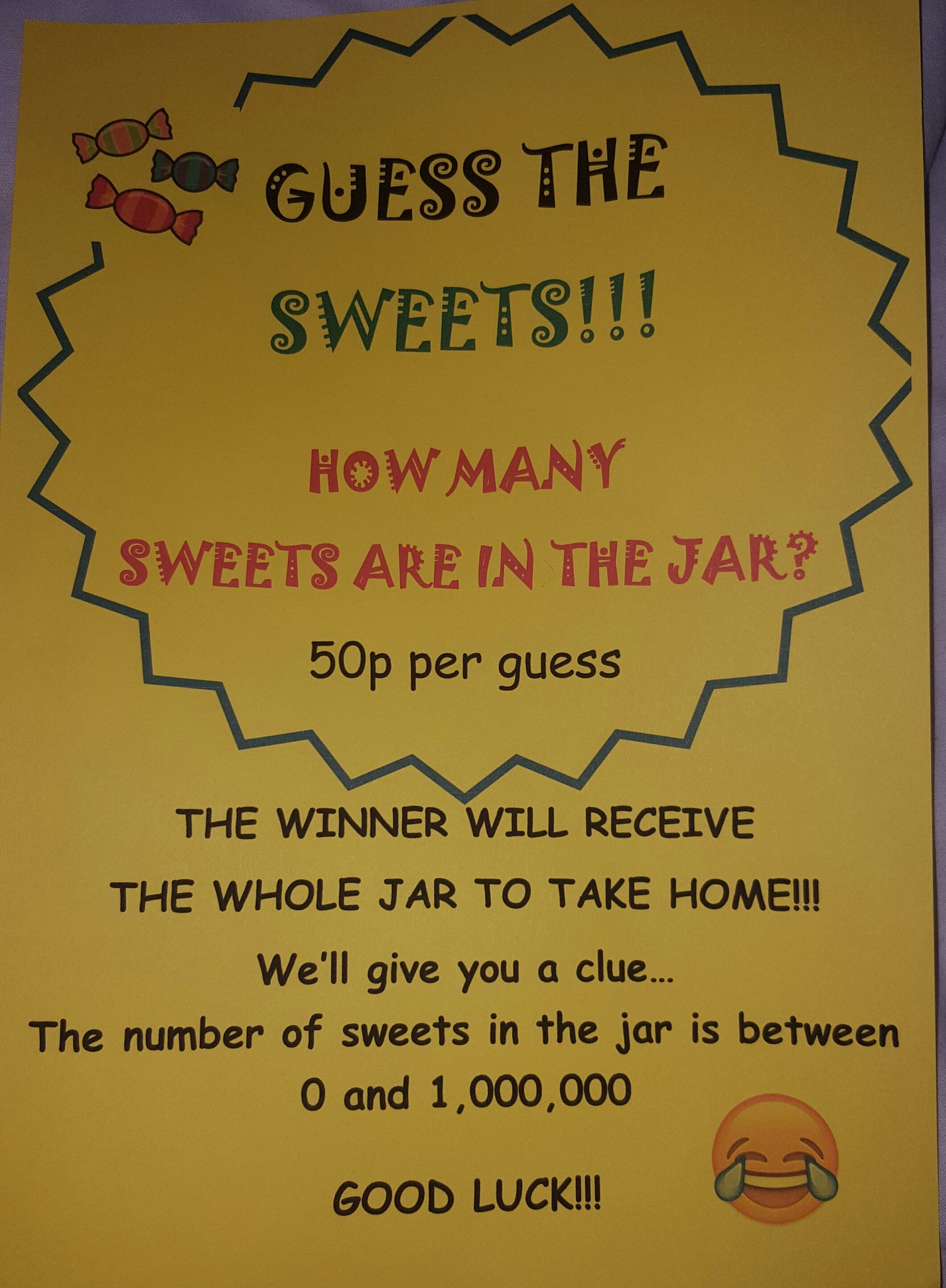 Guess How Many Sweets In The Jar