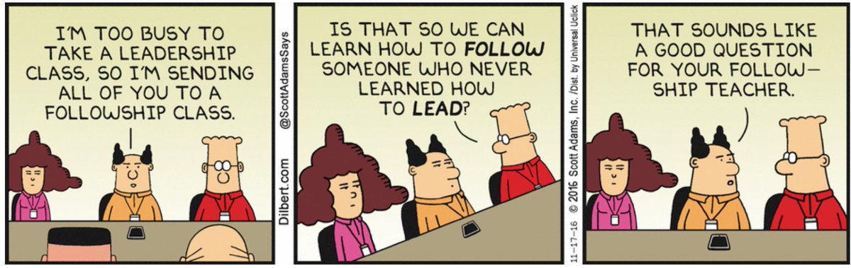 Followship training — Dilbert today | Robert Went | Scoopnest