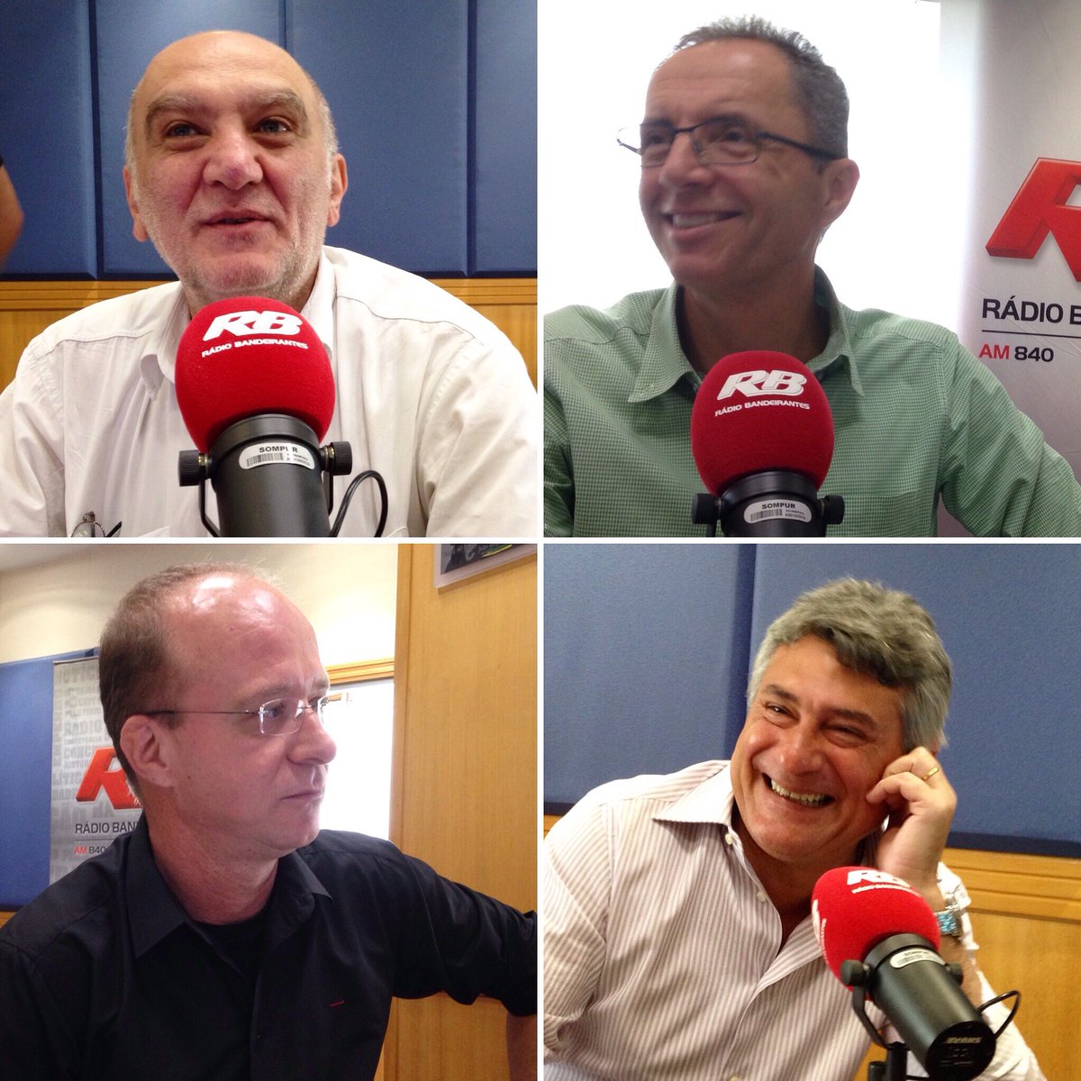 Claudio Zaidan, Ricardo Capriotti, Rogério Assis e Cléber Machado no ...