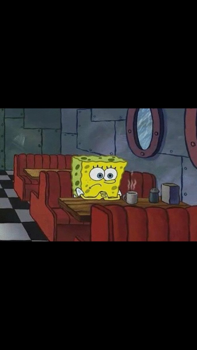 Spongebob Sitting Alone In Diner