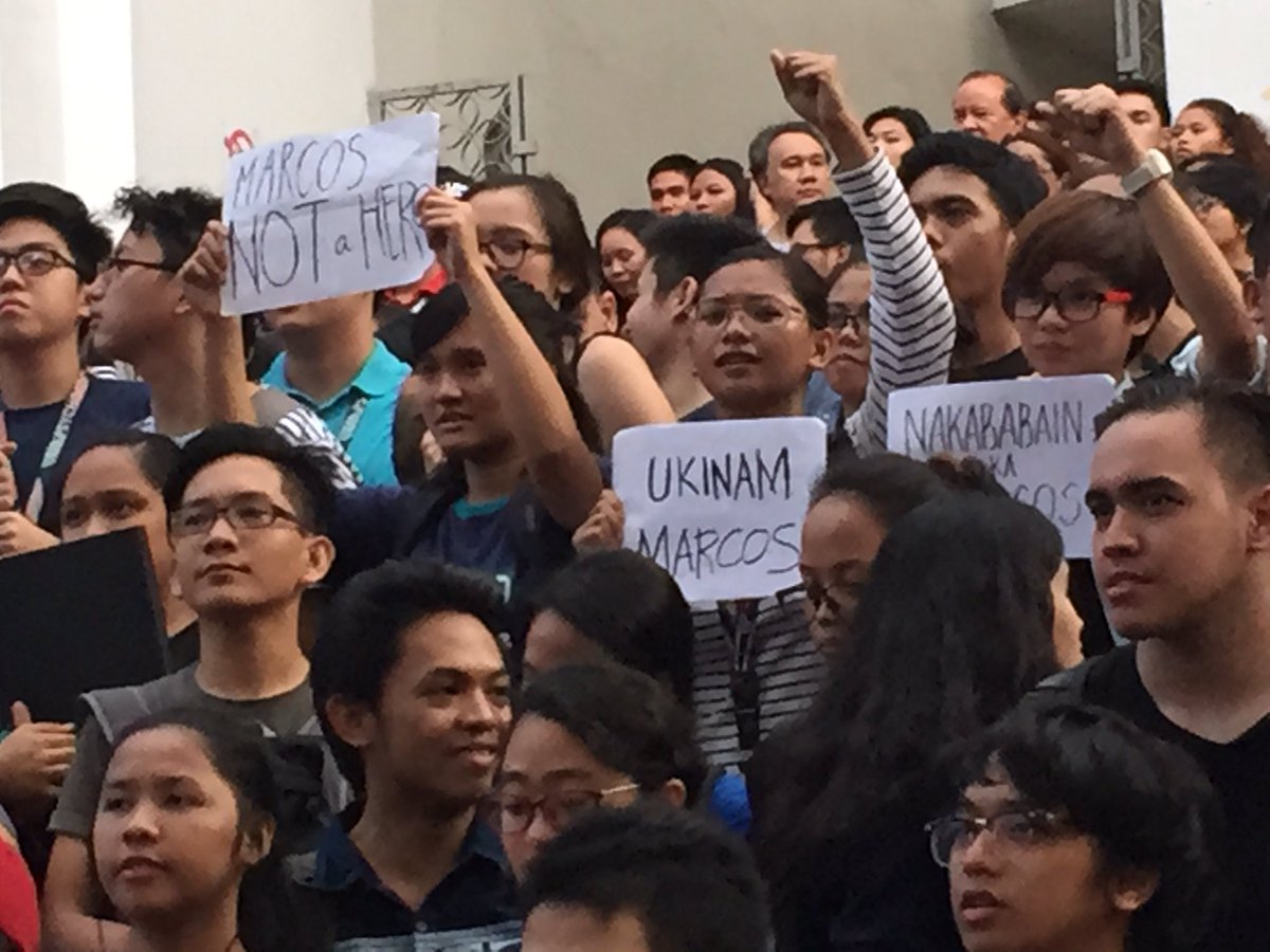 UP student to Marcos: "Ukinam" MarcosNOTaHero MarcosBurial ...