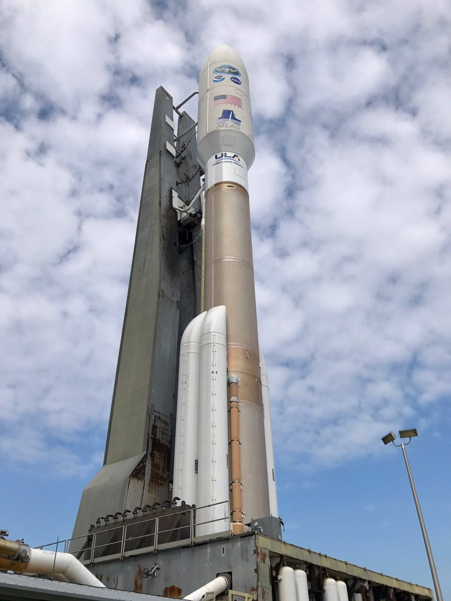 The AtlasV with GOESR rolling to the launch pad at SLC-41 as we prepare ...