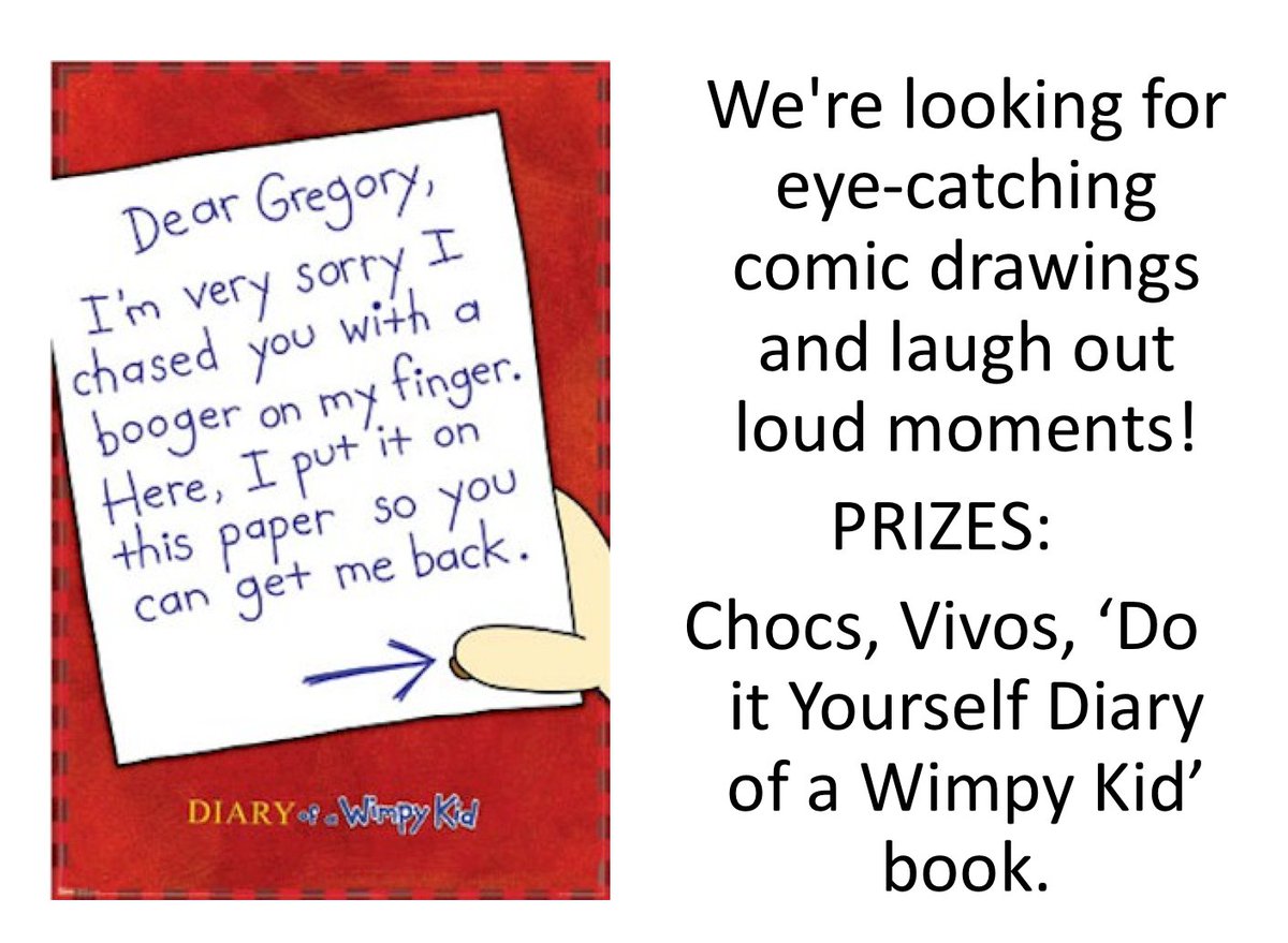 Audenshaw School on Twitter: "Get creative & enter our Diary of a Wimpy ...