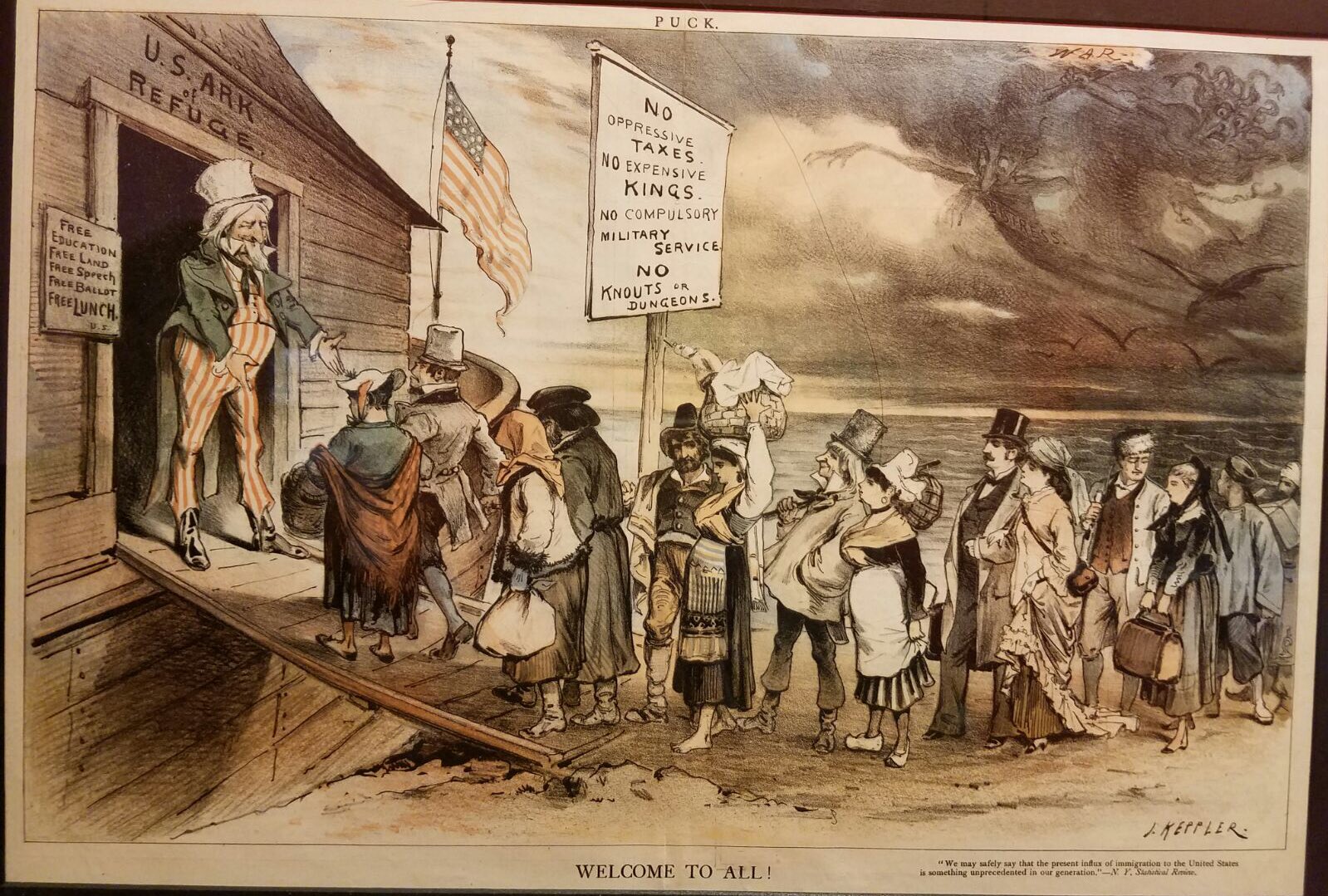 Uncle Sam Political Cartoon Immigration