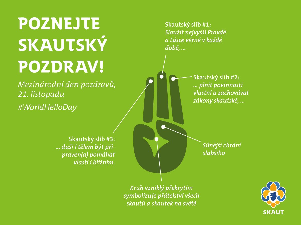 Skautský pozdrav a podání ruky | Přístav Třináctka Opařany