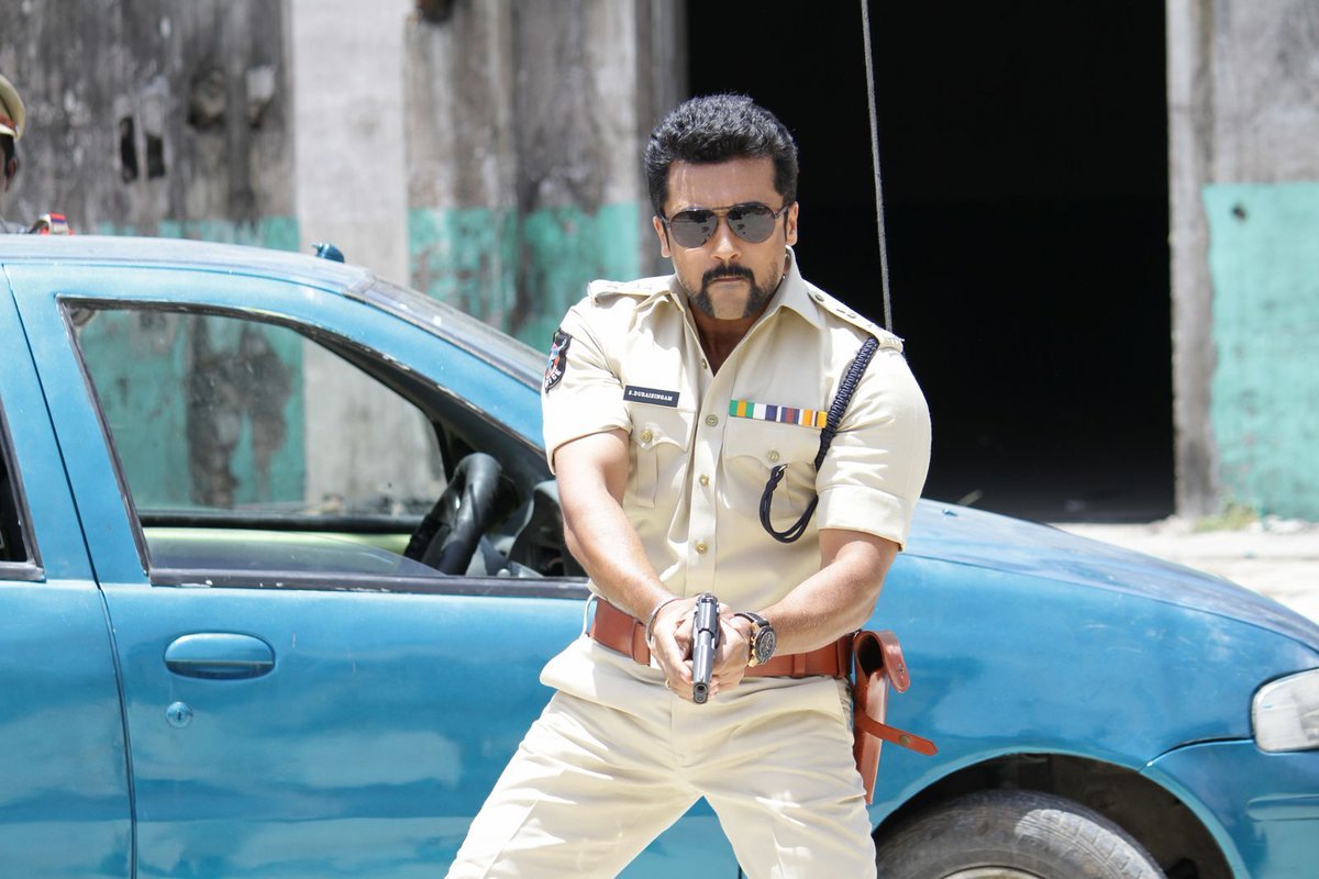Surya In Police Dress