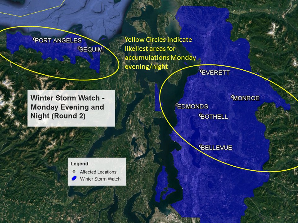 Round 2- Winter Storm Watch, Monday evening/night. Up to 4 inches of ...