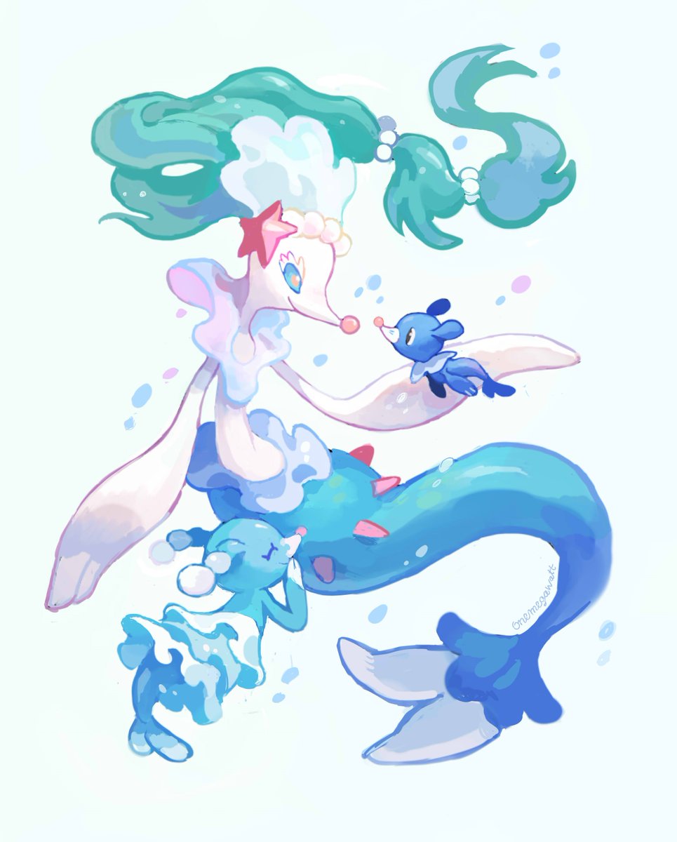 Very pretty Popplio, Brionne and Primarina by onemegawatt! : r/Pokemonart