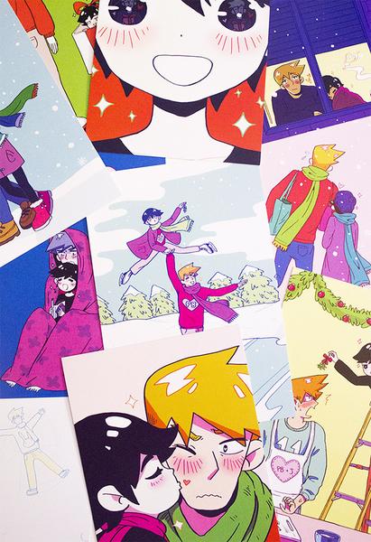 「PRETTY BOY POSTCARDS BACK FOR THE HOLIDA」|OMOCATのイラスト